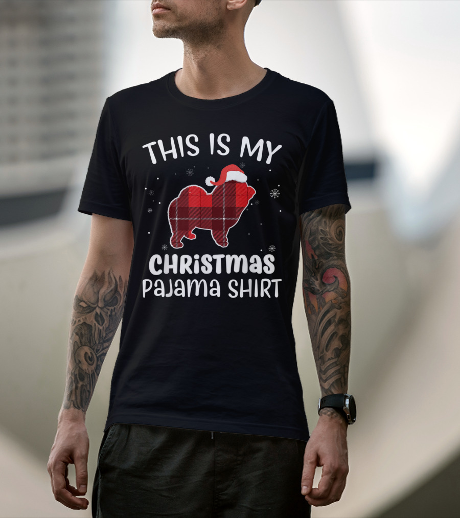 This Is My Christmas Pajama Shirt Chow Chow Dog T-Shirt