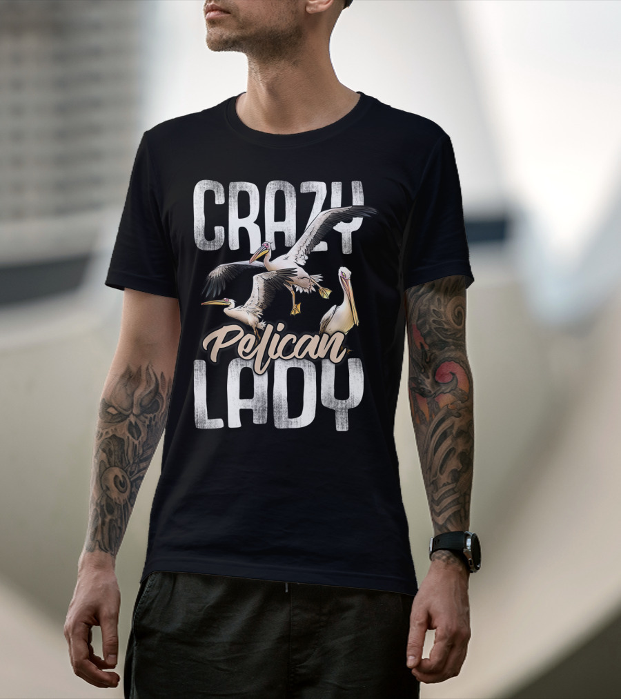Crazy Pelican Lady T-Shirt