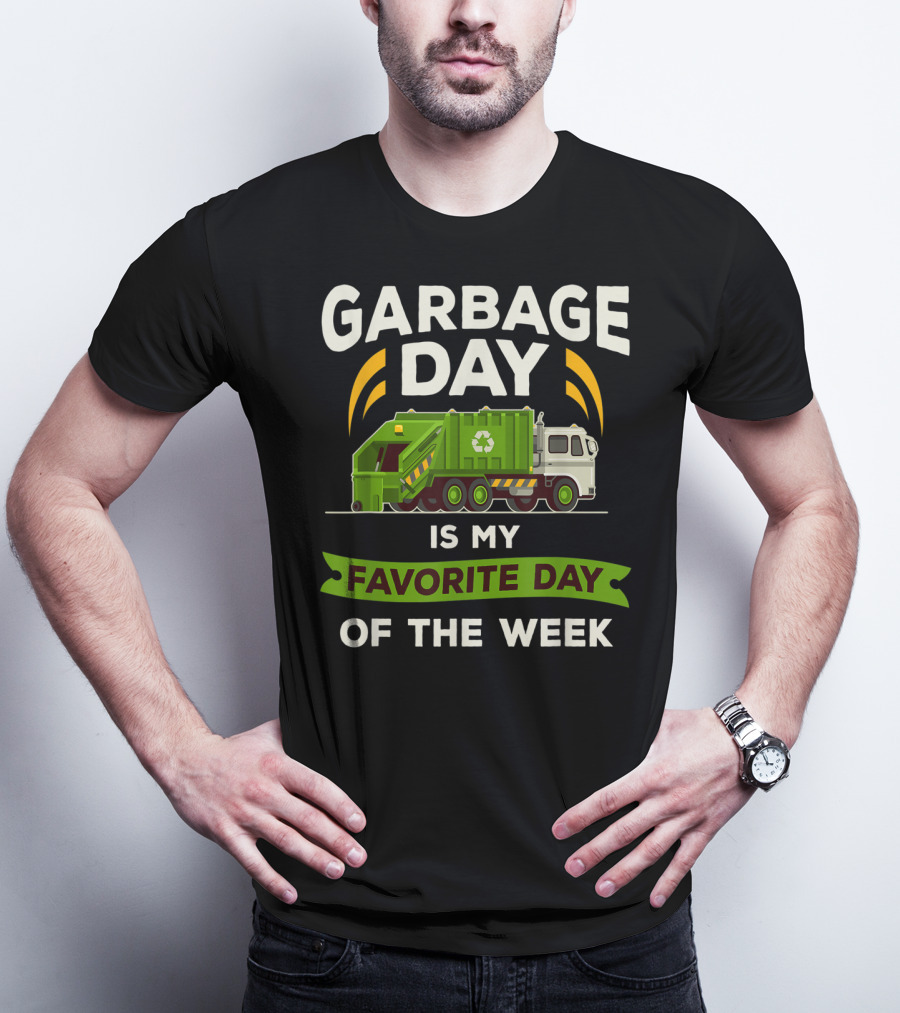 Garbage Day Is My Favorite Day Of The Week Kids City Garbage Truck T-Shirt