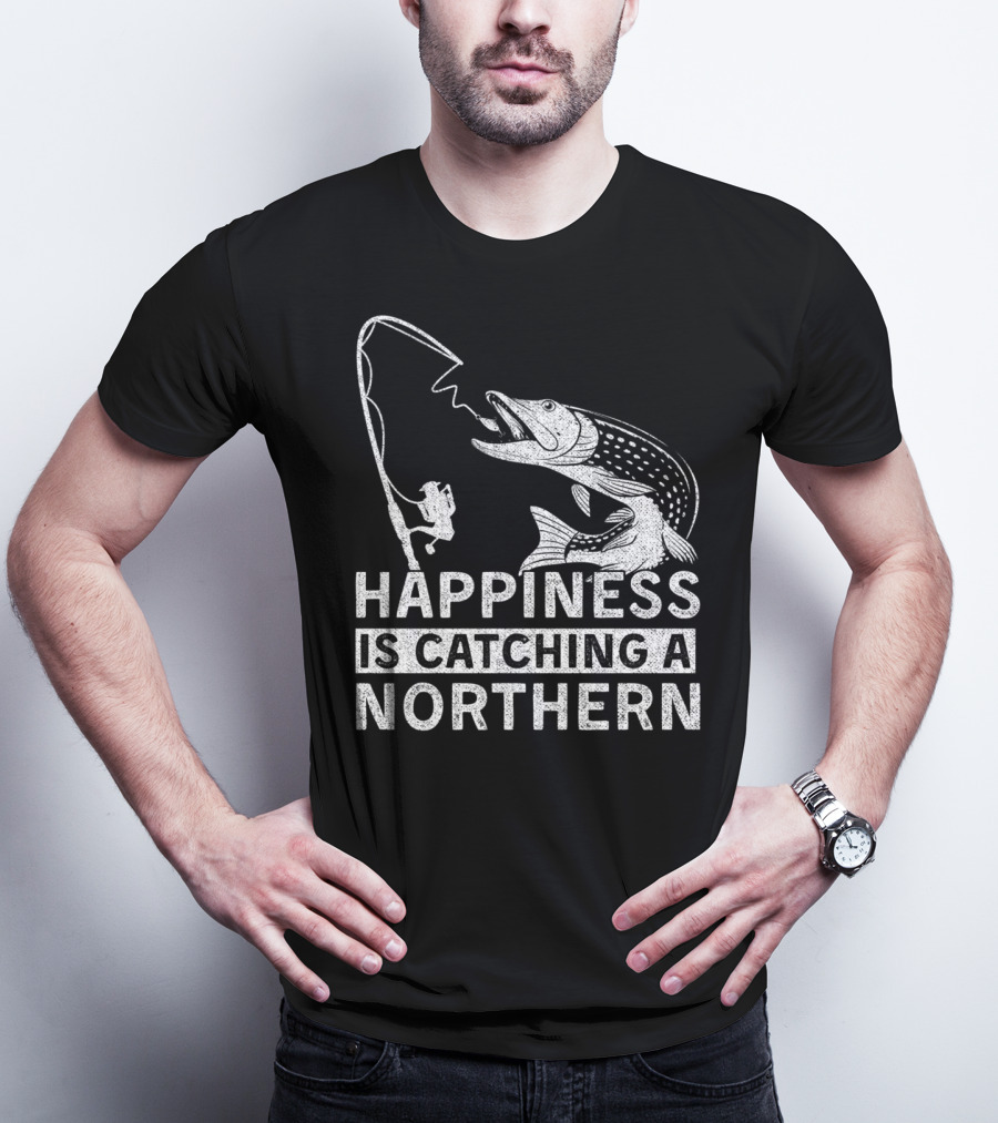 Happiness Is Catching A Northern Pike Camping T-Shirt