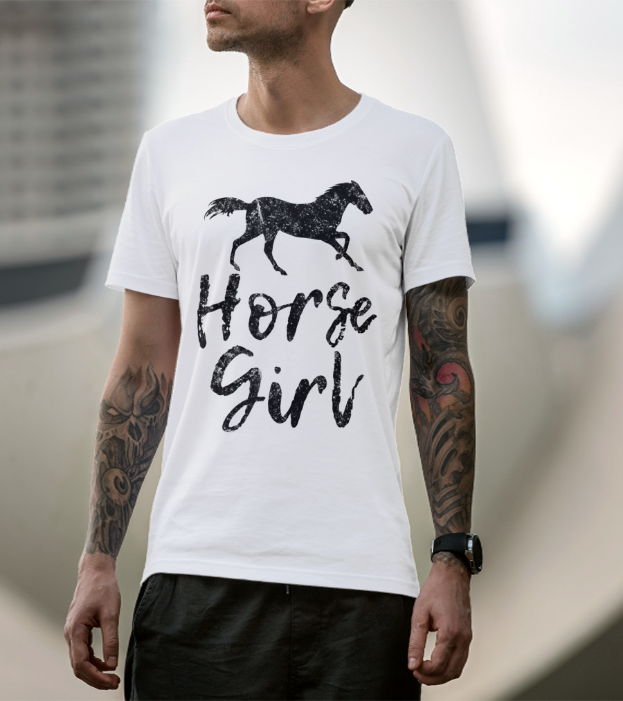 Horse Lover Horse Girl Equestrian Cowgirl Racing T-Shirt