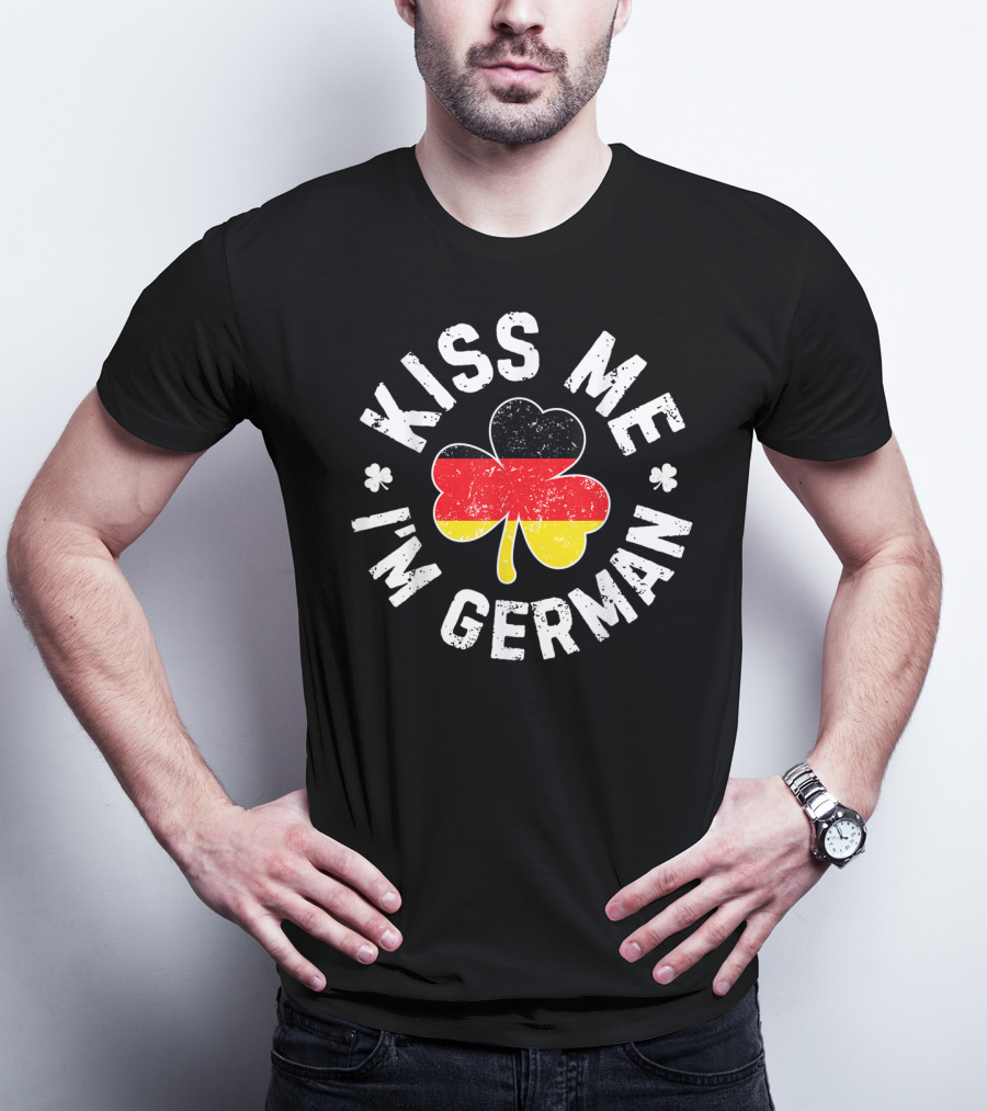 Kiss Me I'm German Clover St Patricks Day Germany T-Shirt