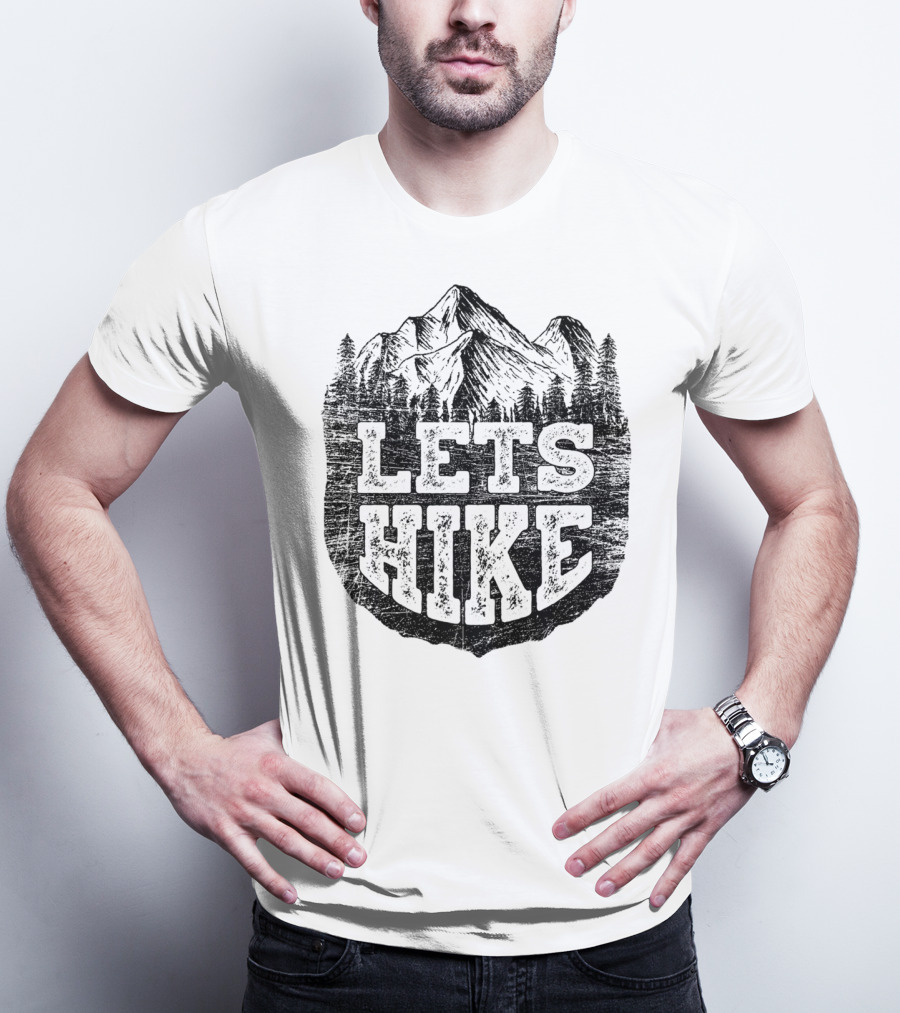 Lets Hike Outdoor Mountains Nature Hiker T-Shirt