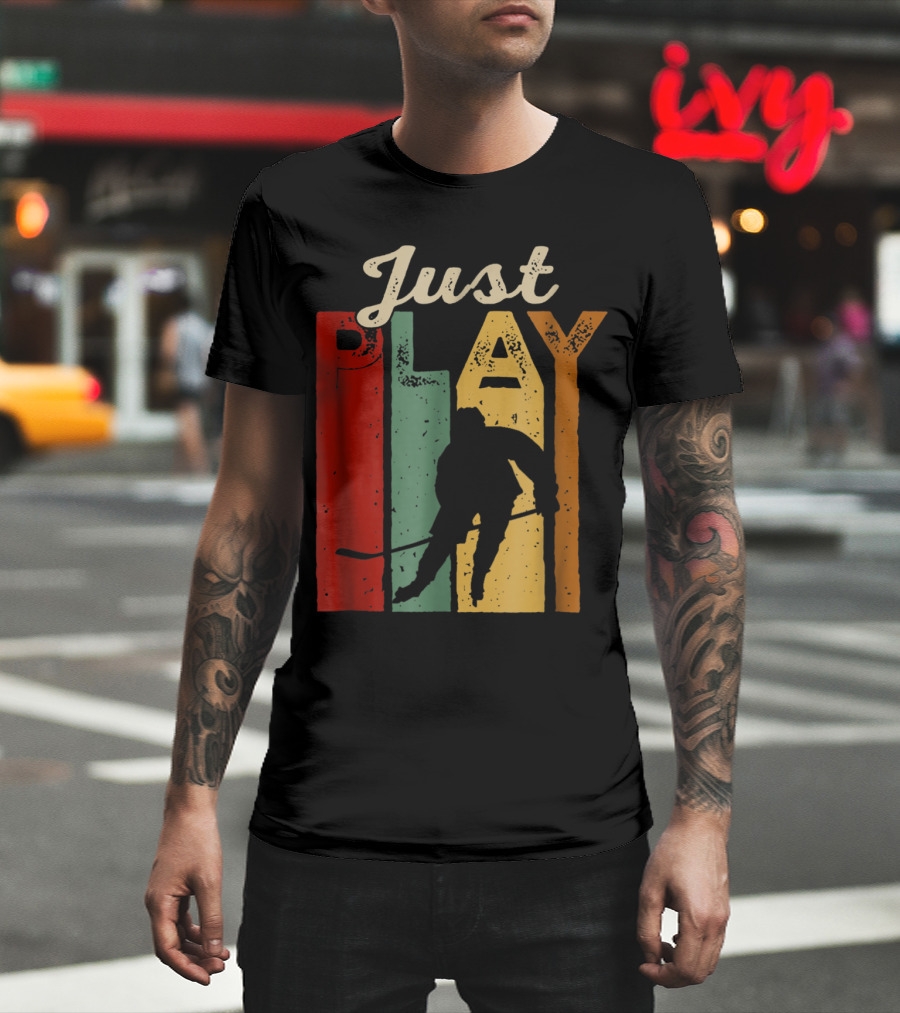 Just Play Hockey Retro T-Shirt