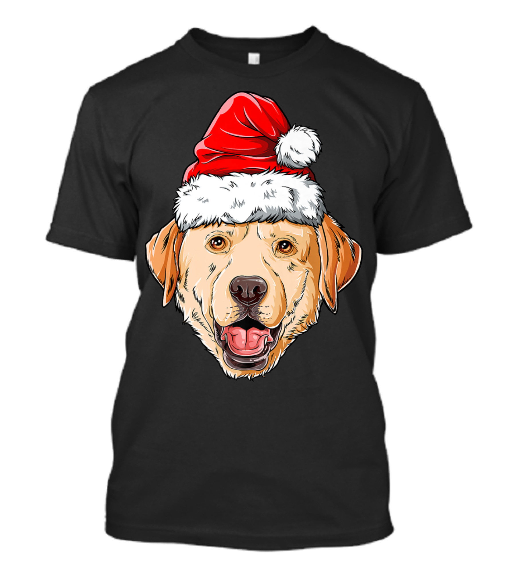 Labrador Santa Christmas Dog Wearing Festive Hat T-Shirt