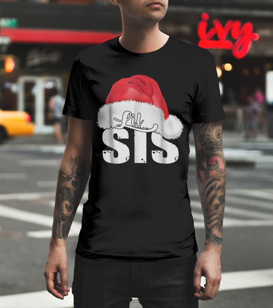 Lil Sis Santa Christmas Family T-Shirt