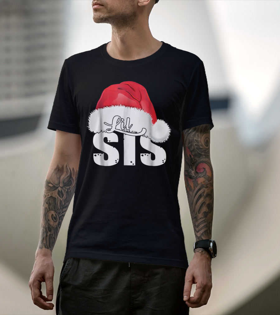 Lil Sis Santa Christmas Family T-Shirt
