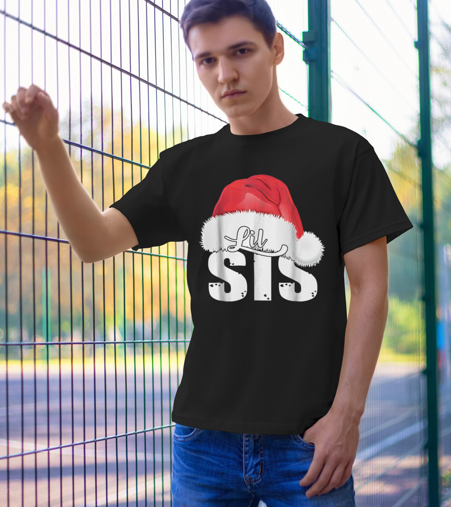 Lil Sis Santa Christmas Family T-Shirt