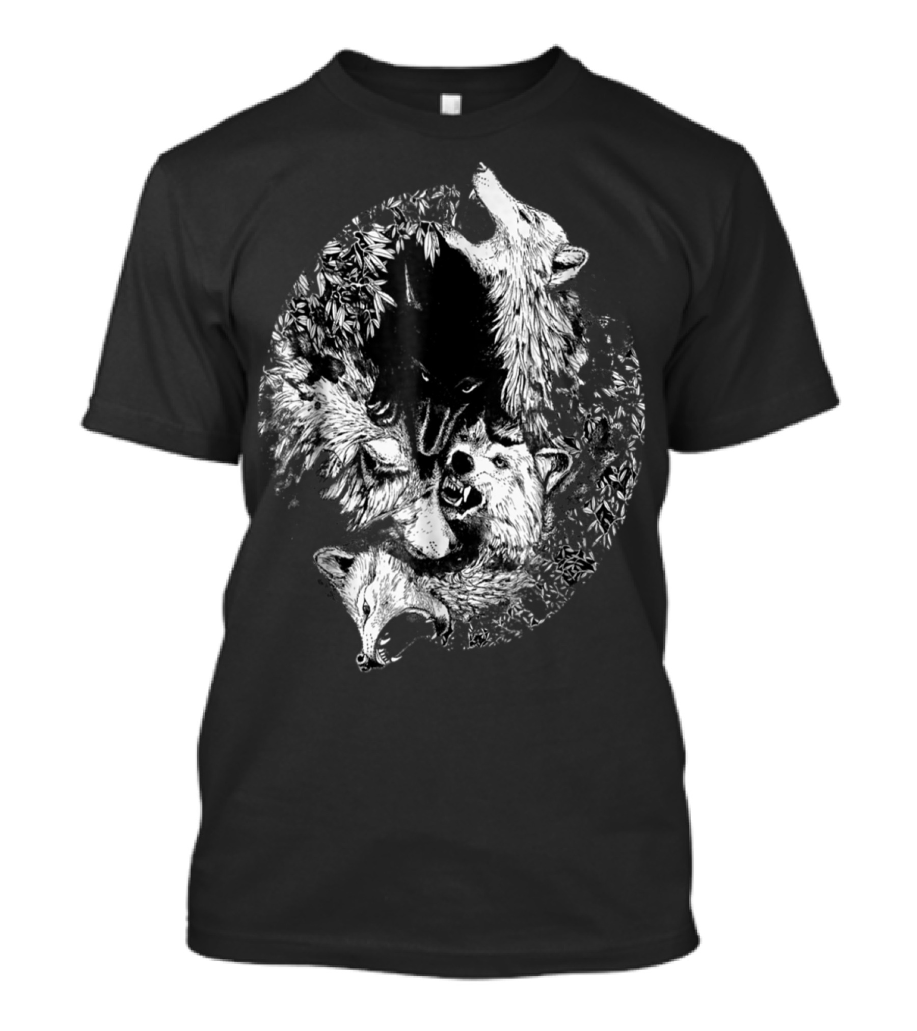 Loves Wolves Wild Wolf Howling Pack Nature Forest T-Shirt