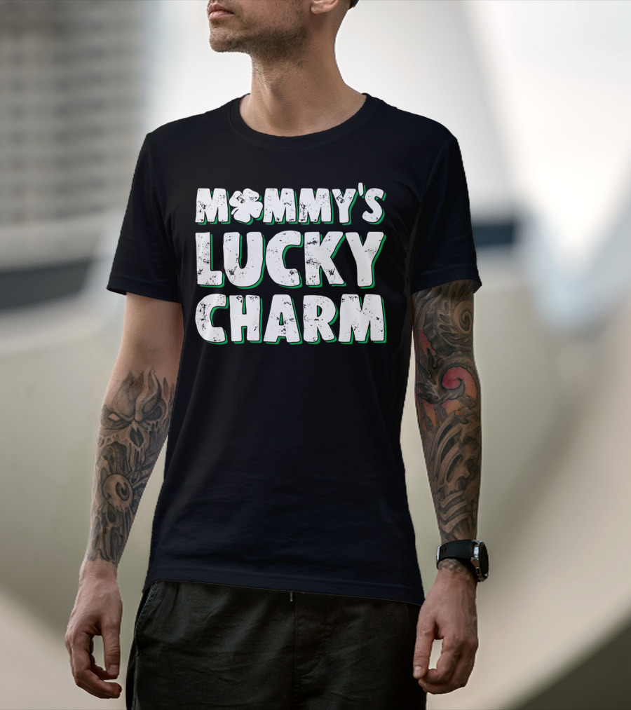 Mommy's Lucky Charm St Patrick's Day Clover T-Shirt