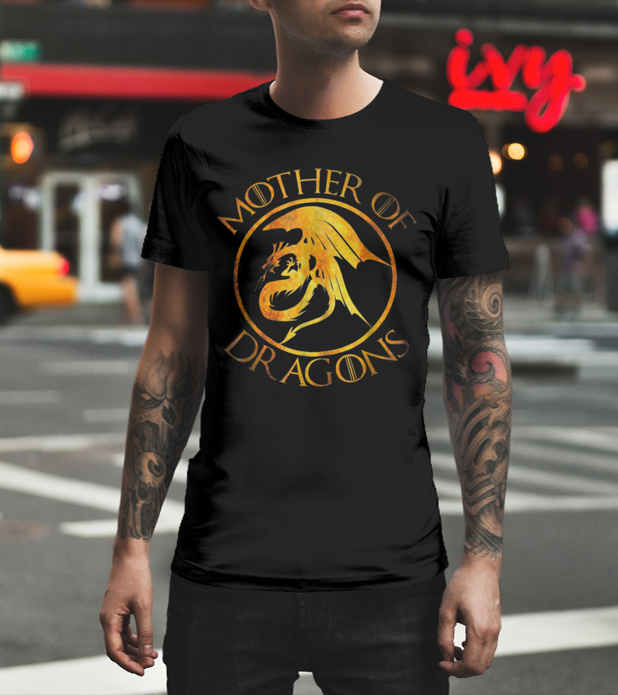 Mother Of Dragons Yellow Dragon Emblem T-Shirt