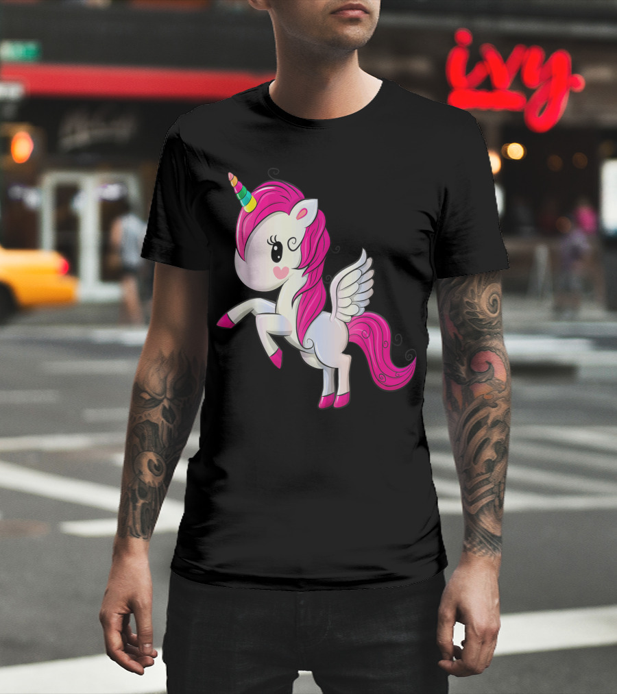Rainbow Unicorn Birthday Girl Birthday T-Shirt