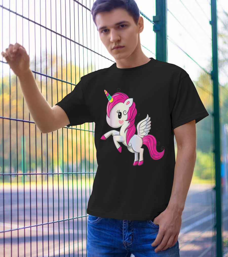Rainbow Unicorn Birthday Girl Birthday T-Shirt