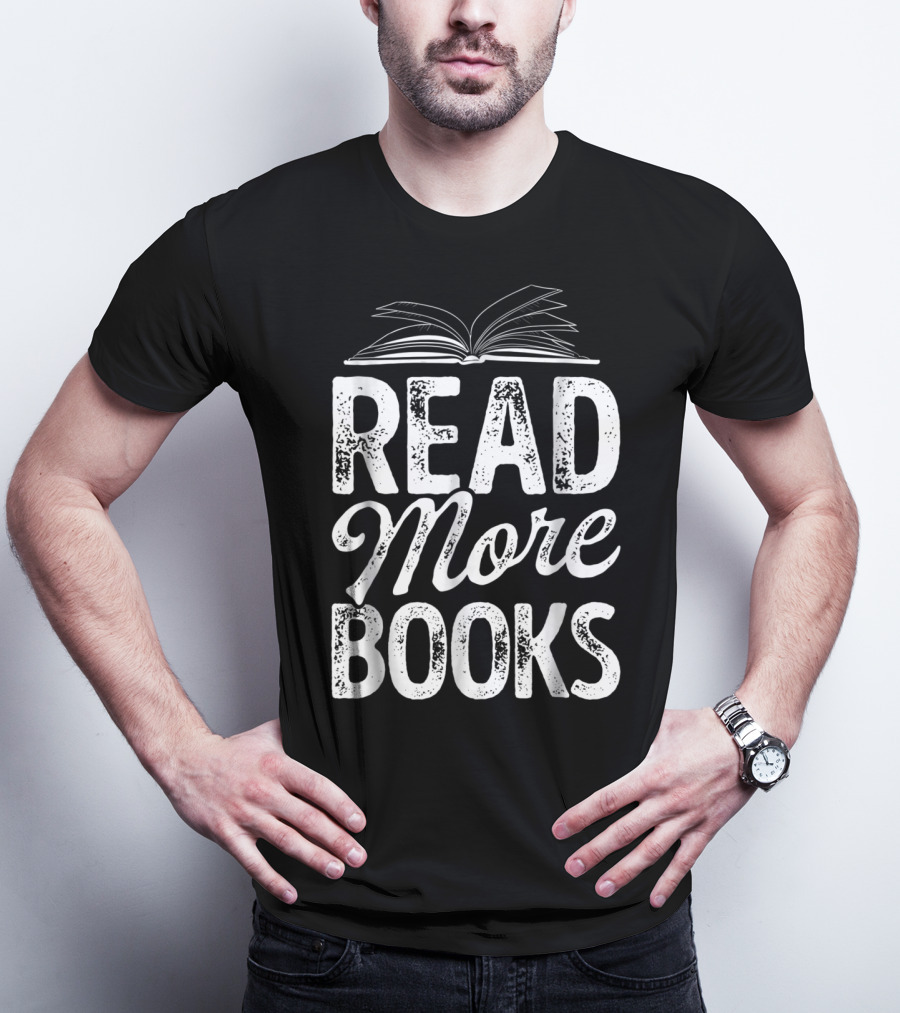 Read More Books Book Lovers Funny Reading Open Book T-Shirt