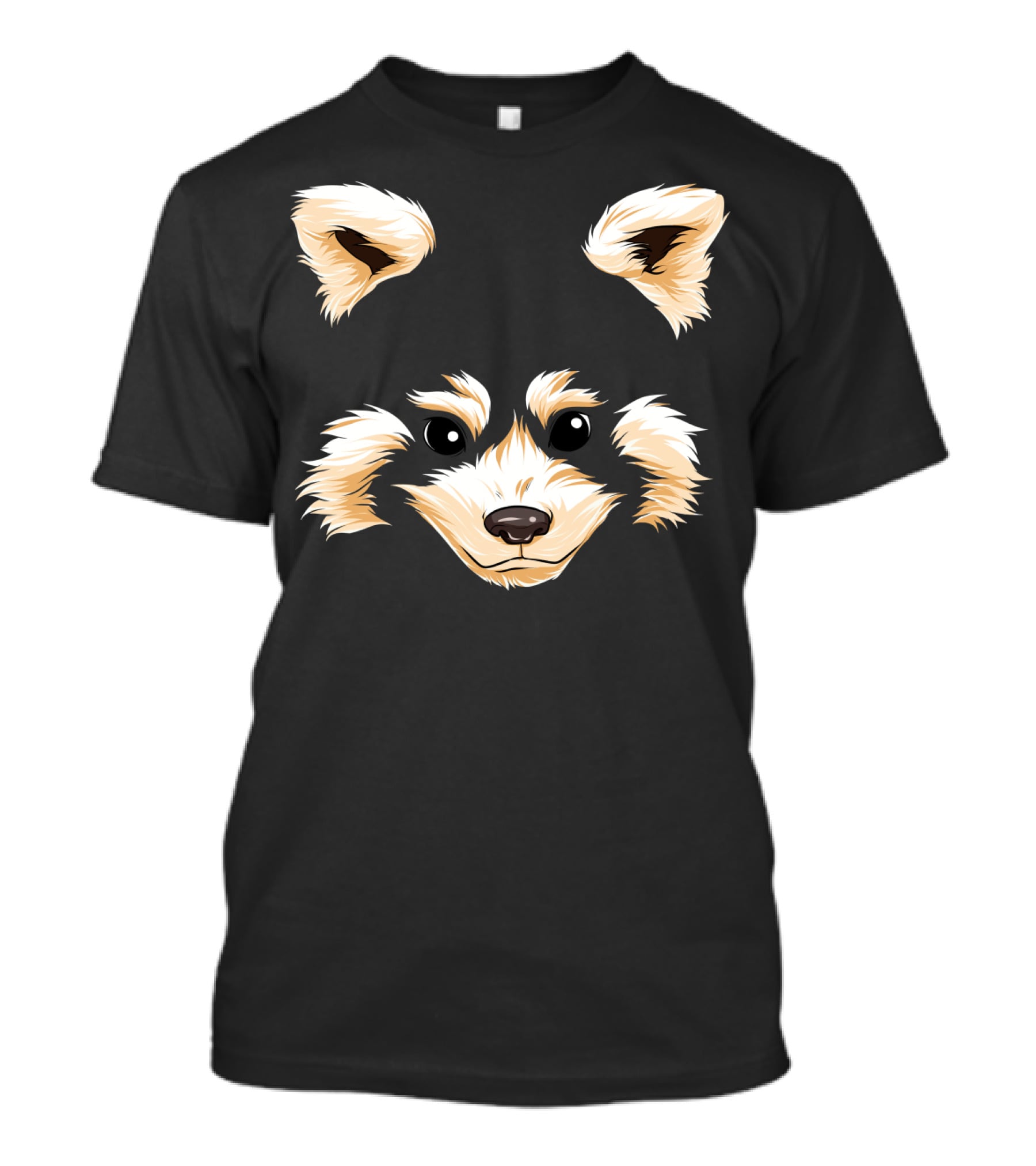 Red Panda Face Funny Pandas Halloween Costume T-Shirt