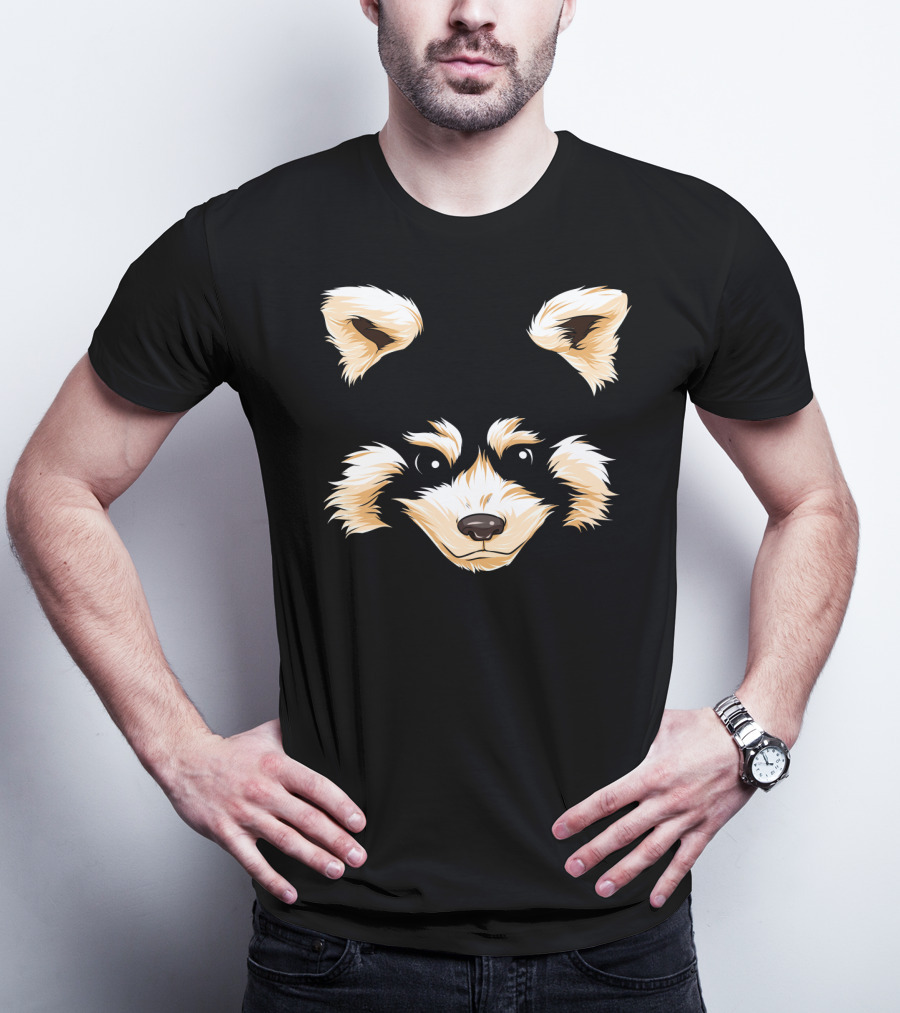 Red Panda Face Funny Pandas Halloween Costume T-Shirt