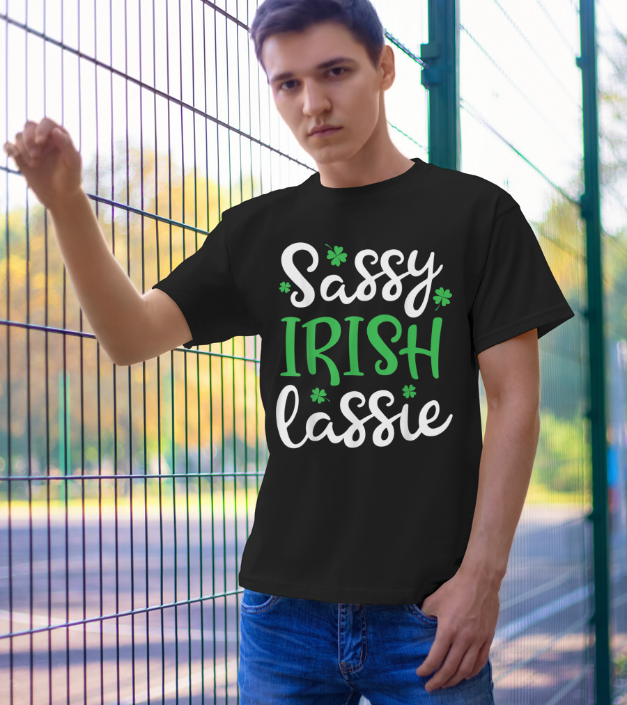 Sassy Irish Lassie St Patricks Day Irish Girls Shamrock OY T-Shirt
