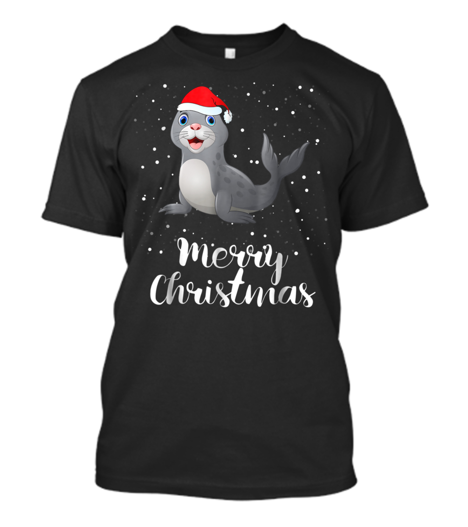 Seal Merry Christmas Funny Matching Family Group T-Shirt
