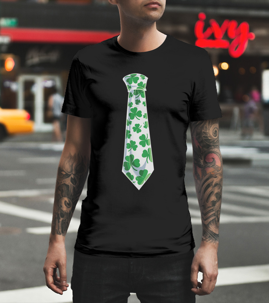 Shamrock Clover Tie St. Patrick's Day T-Shirt