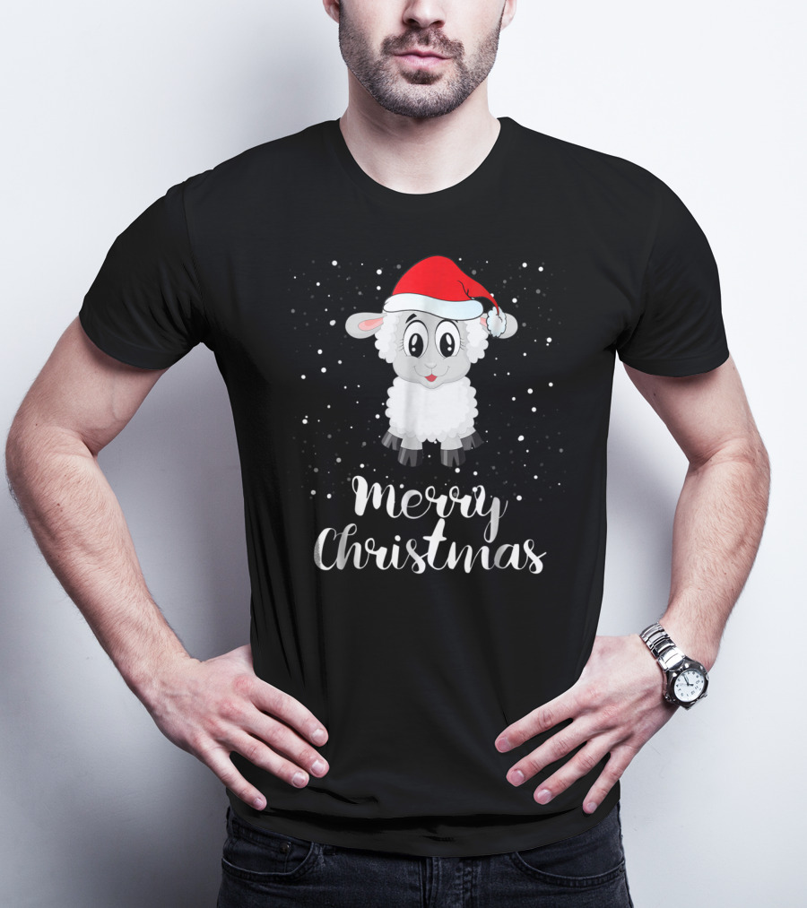 Merry Christmas Sheep Funny Christmas Matching Family Group T-Shirt