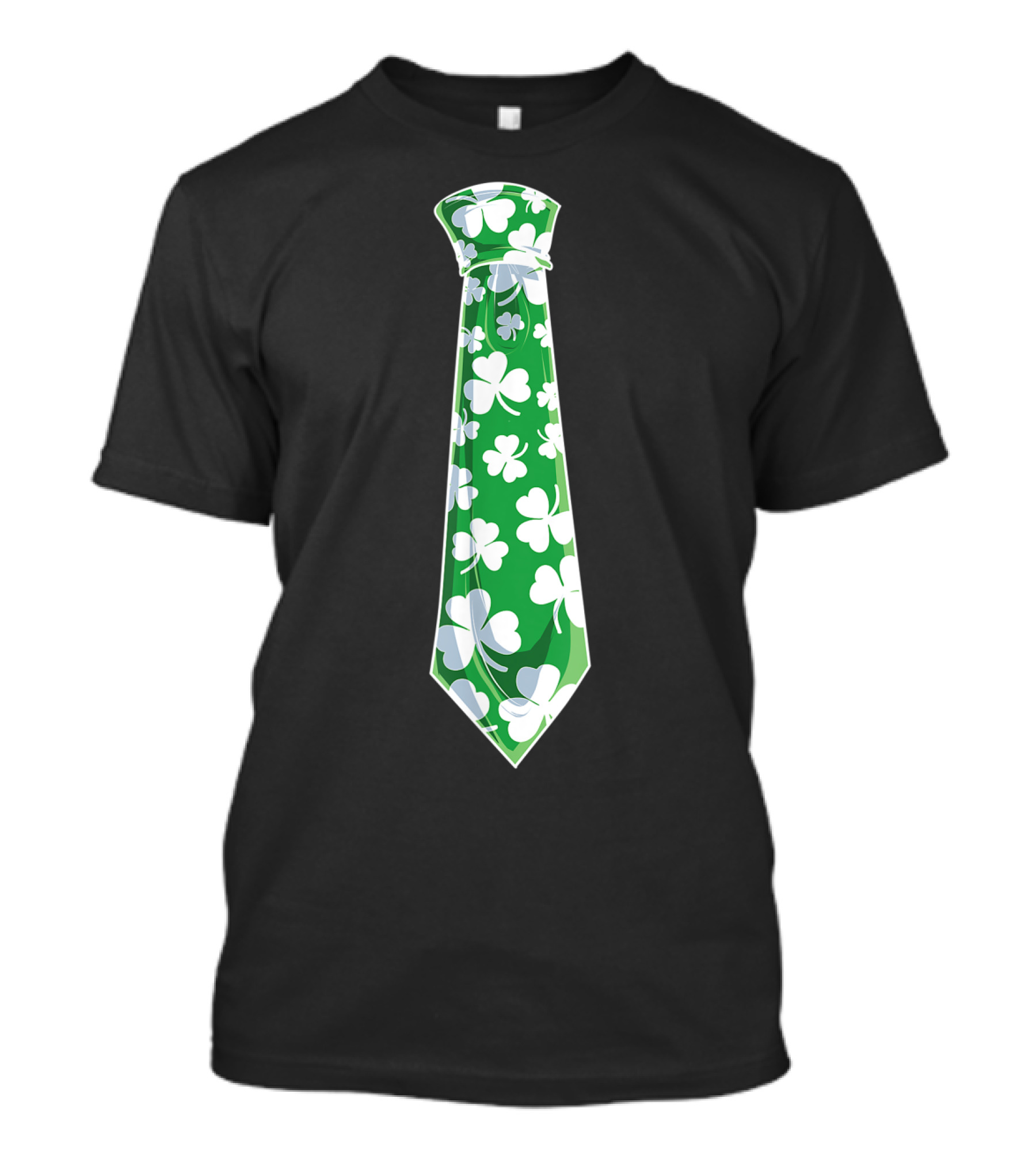 St Patricks Day Green Shamrock Tie Boys Men T-Shirt