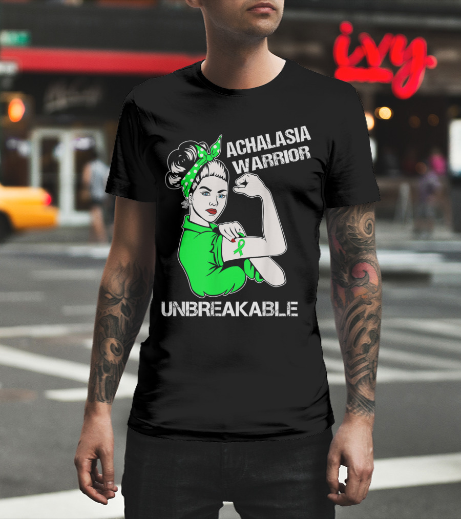 Achalasia Warrior Unbreakable Strong Woman Rosie T-Shirt