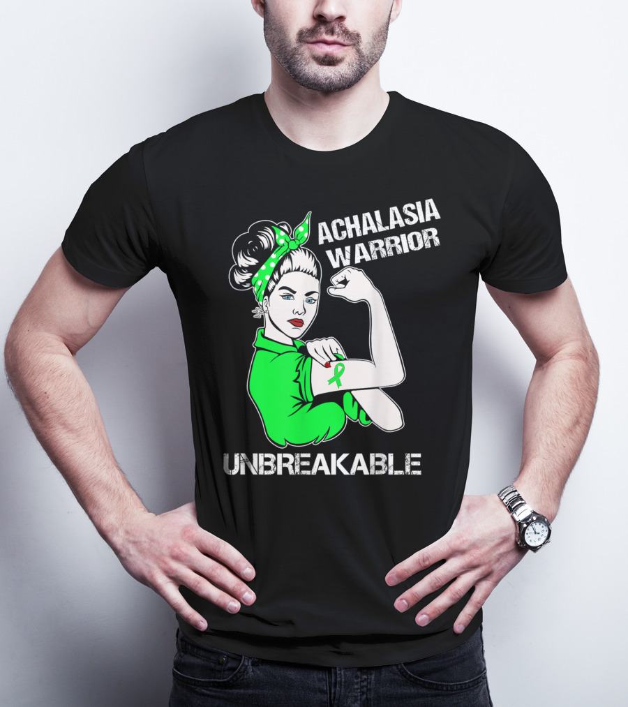 Achalasia Warrior Unbreakable Strong Woman Rosie T-Shirt
