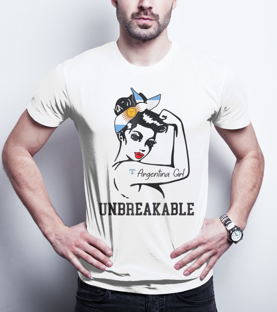 Argentina Girl Unbreakable Strong Iconic Pose T-Shirt