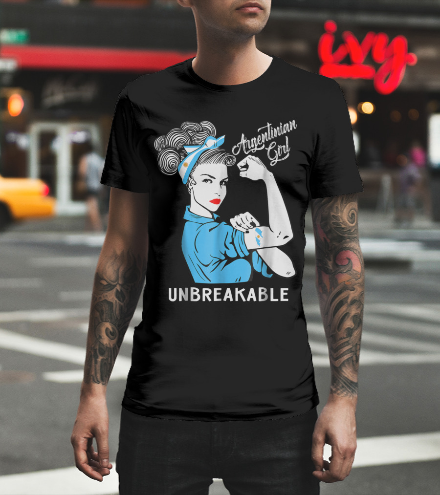 Argentinian Girl Unbreakable Vintage Style Empowerment T-Shirt