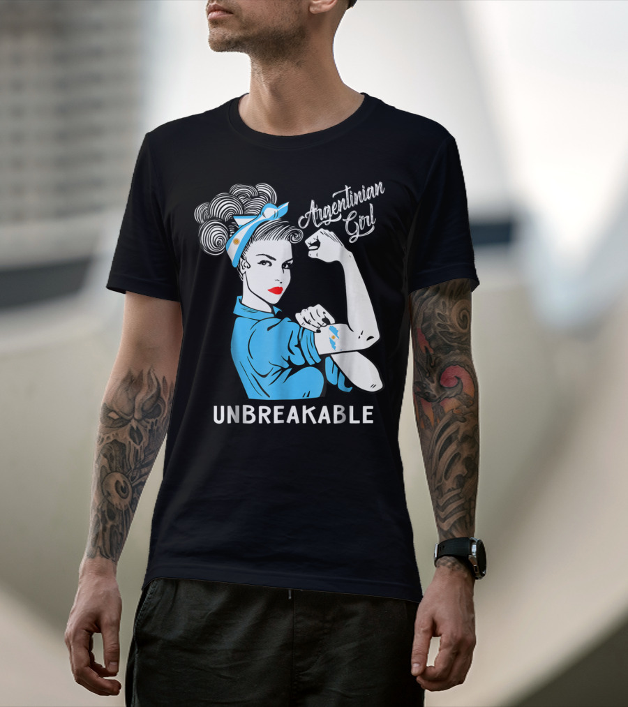 Argentinian Girl Unbreakable Vintage Style Empowerment T-Shirt
