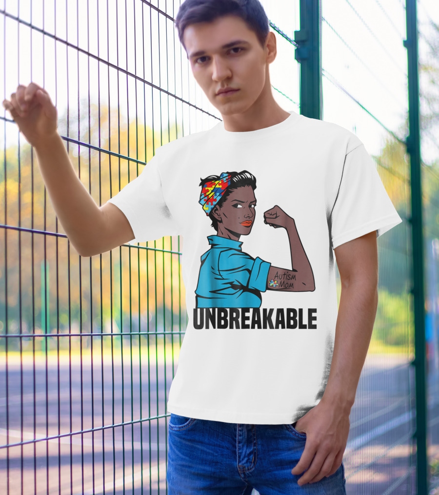 Unbreakable Autism Mom Awareness T-Shirt