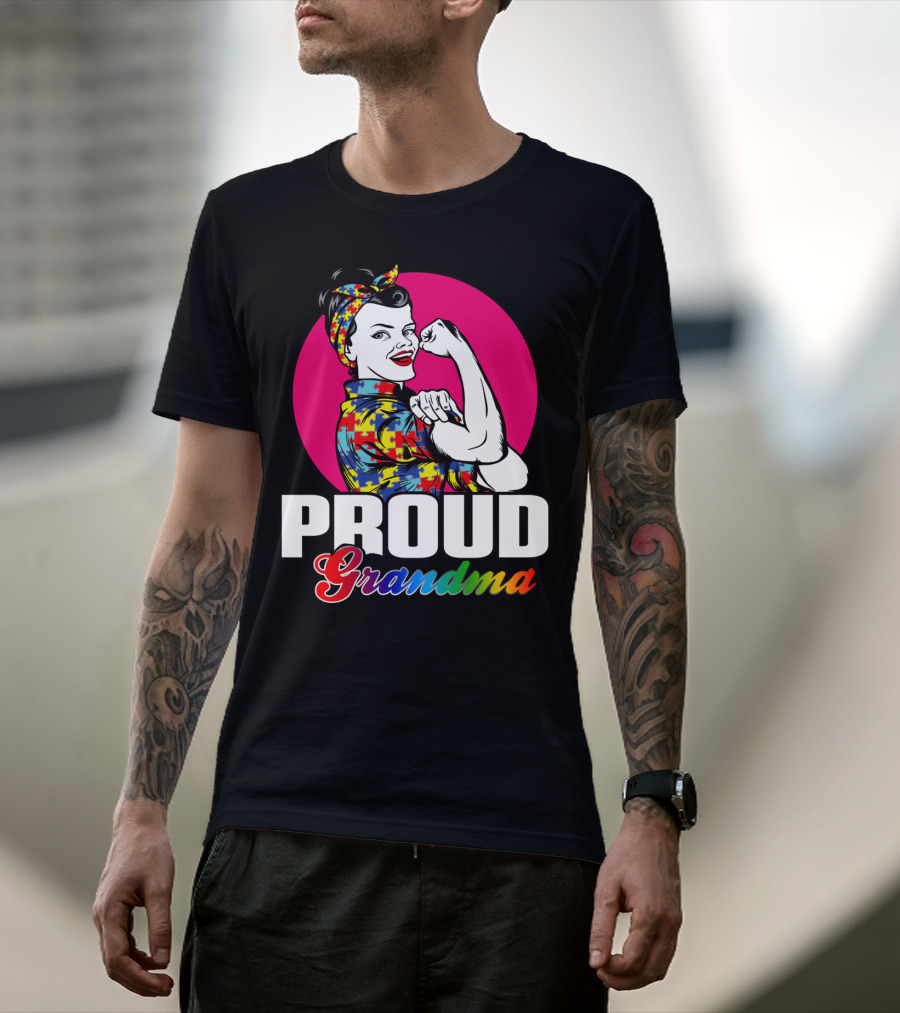 Proud Grandma Unbreakable Autism Awareness T-Shirt