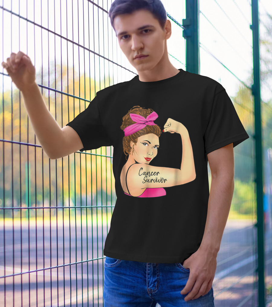 Cancer Survivor Rosie The Riveter Unbreakable T-Shirt