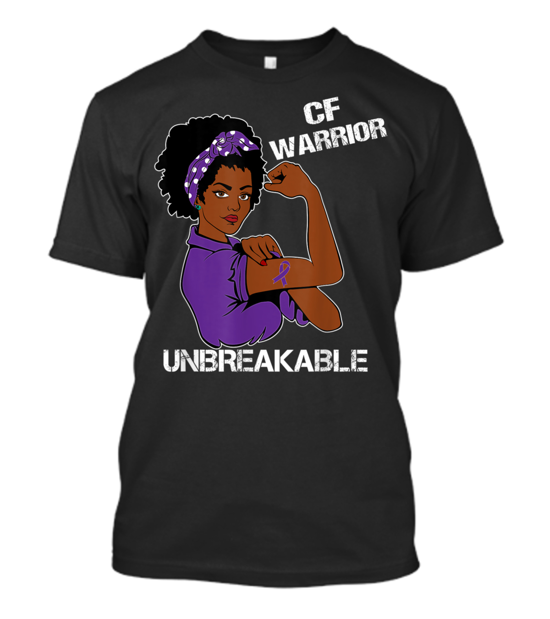 CF Warrior Unbreakable Strong Woman Purple T-Shirt