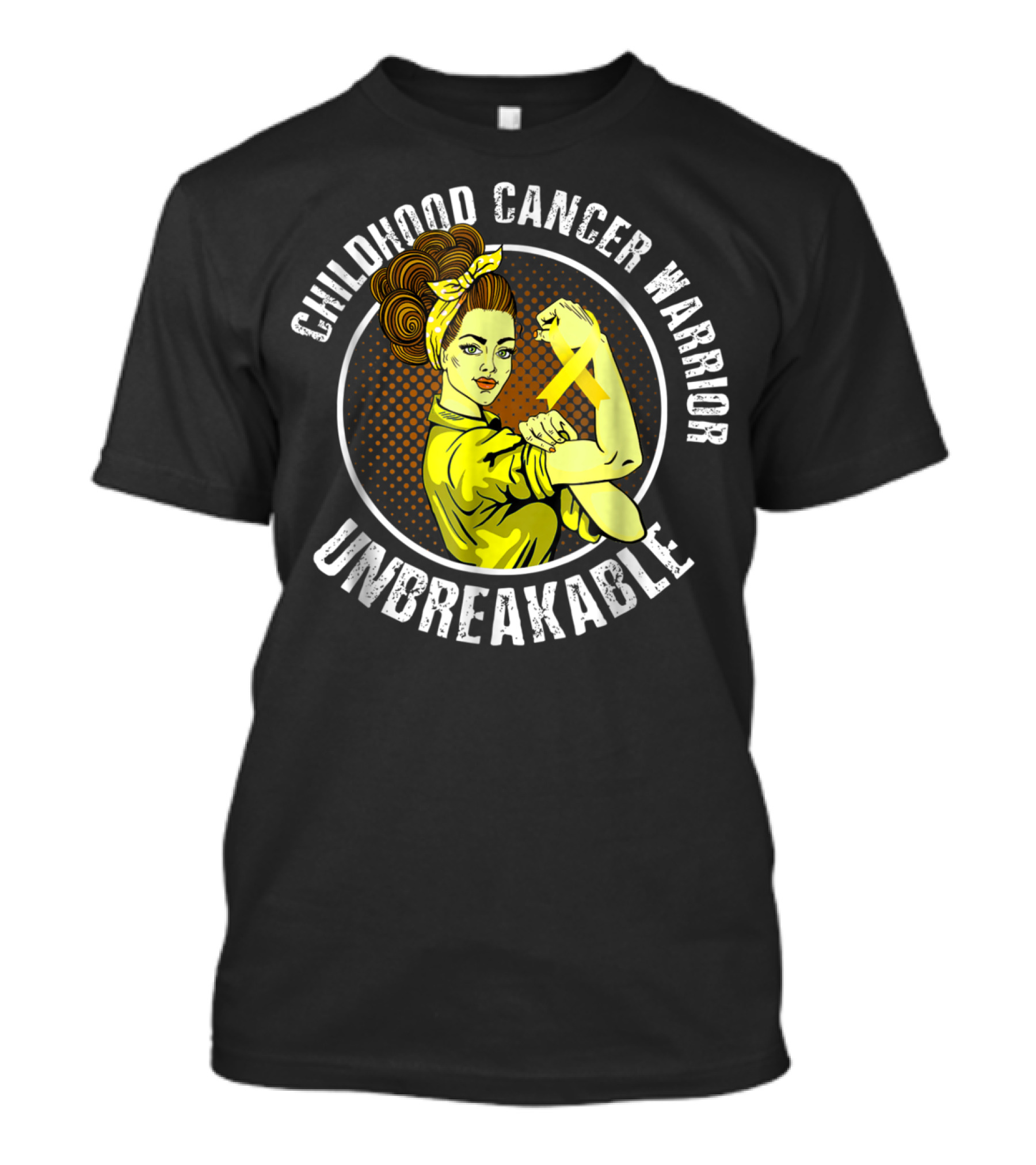 Childhood Cancer Warrior Unbreakable Rosie T-Shirt