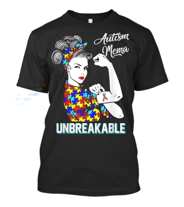 Autism Mema Unbreakable Puzzle Ribbon Awareness T-Shirt