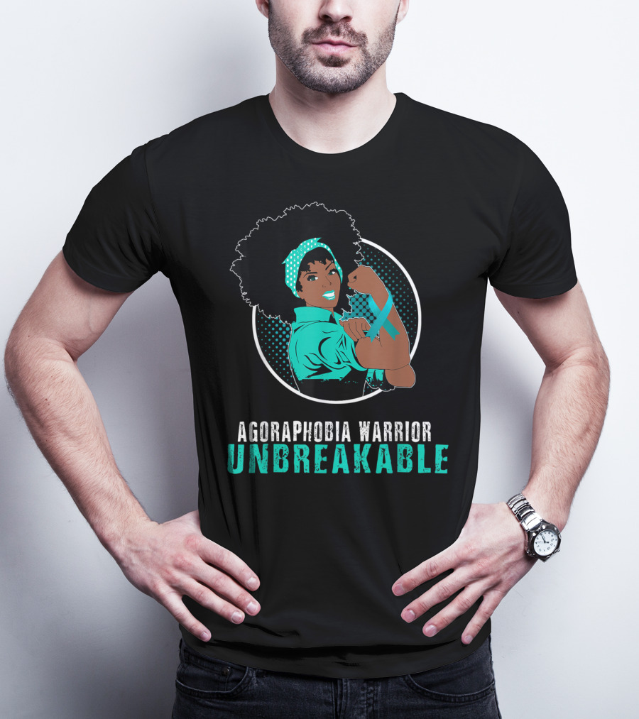 Agoraphobia Warrior Unbreakable Black Girl T-Shirt