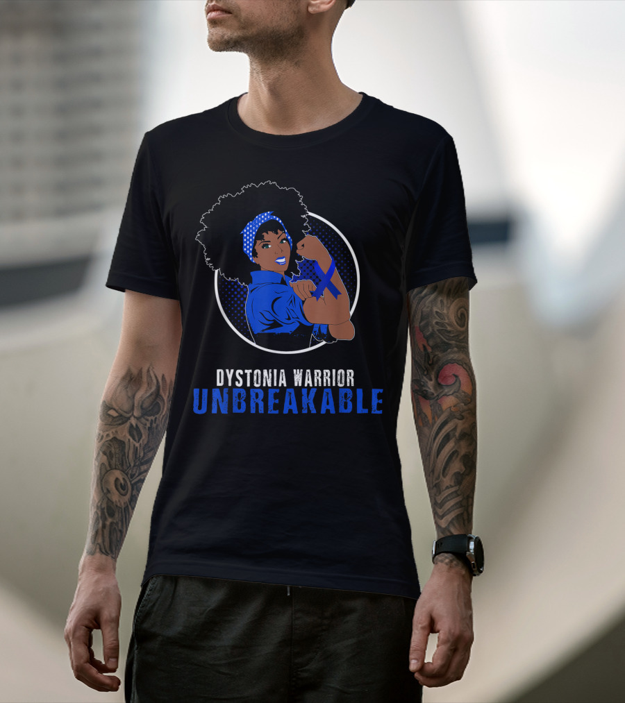 Dystonia Warrior Unbreakable Black Girl T-Shirt