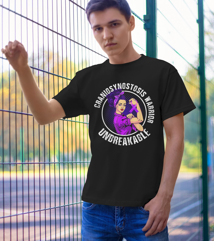 Craniosynostosis Warrior Unbreakable Retro Empowerment T-Shirt
