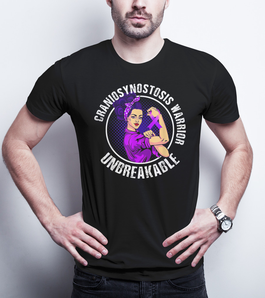 Craniosynostosis Warrior Unbreakable Retro Empowerment T-Shirt
