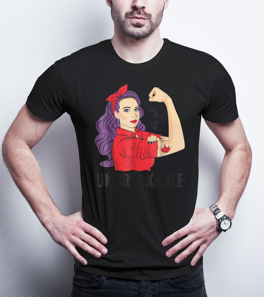 February Girl Unbreakable With Crown Tattoo Retro T-Shirt