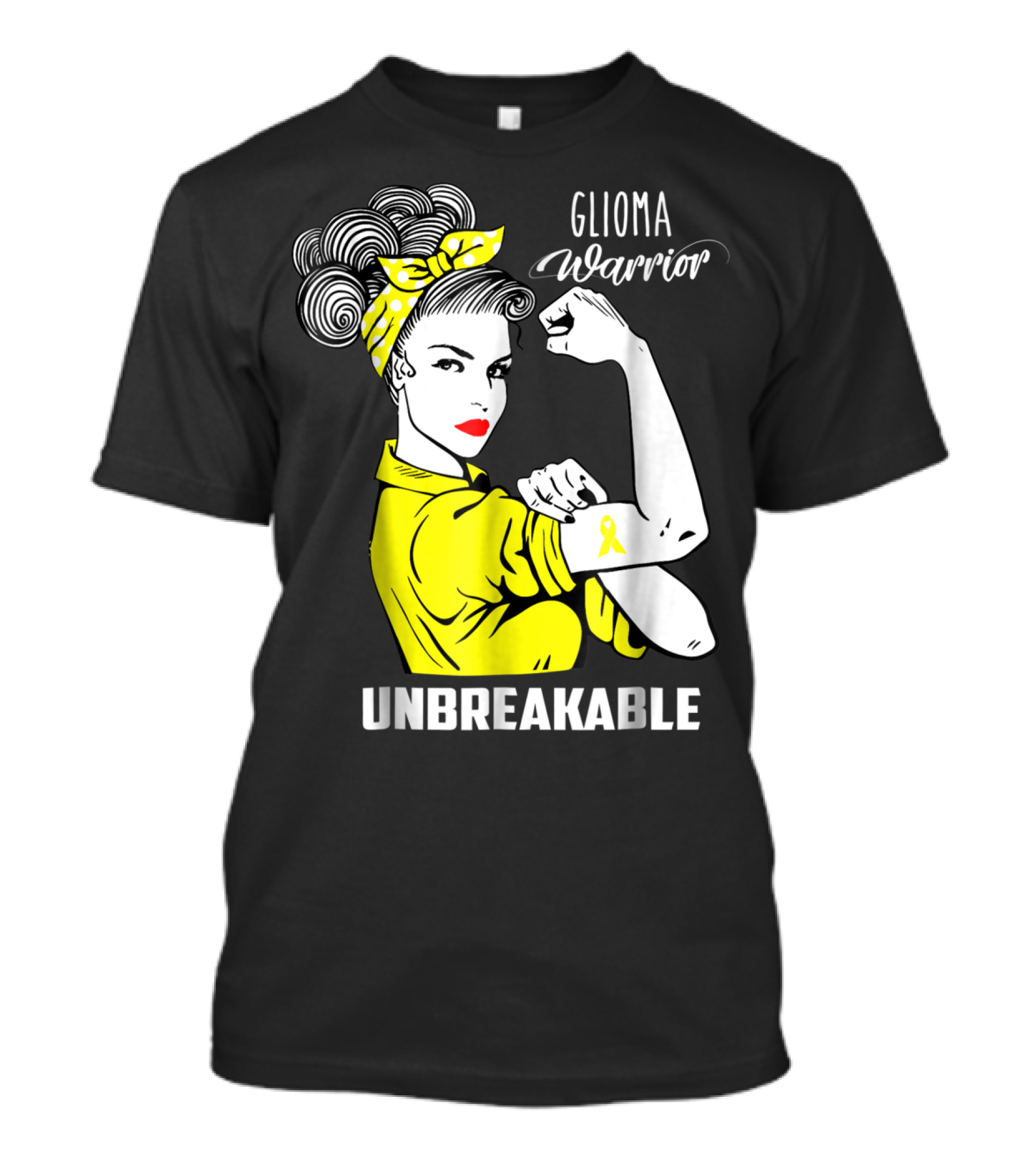 Glioma Warrior Unbreakable Awareness Ribbon T-Shirt