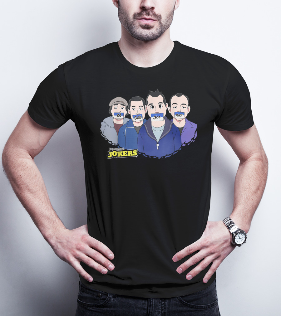 Impractical Jokers Q Sal Joe And Murr Cartoon T-Shirt