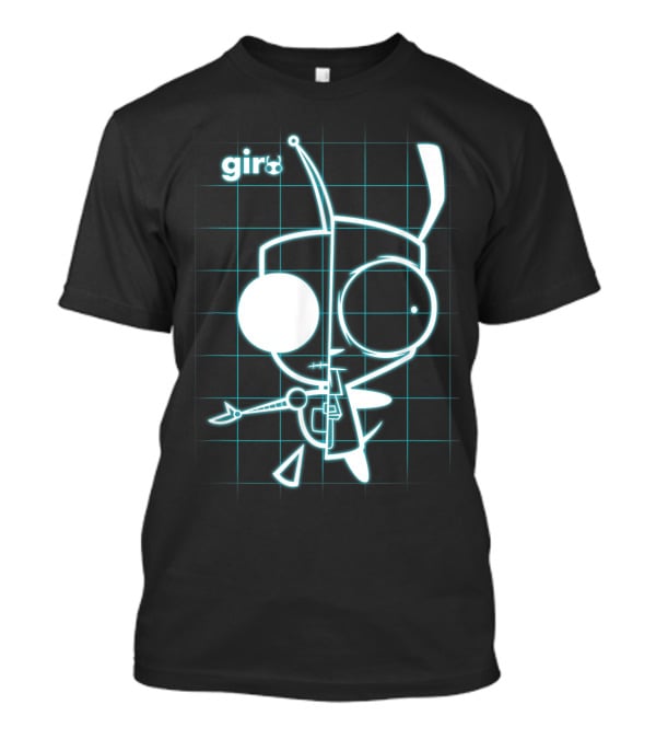 Invader Zim Gir Blueprint Grid T-Shirt