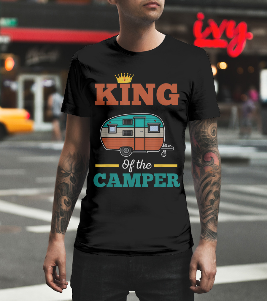King Of The Camper Retro Camping Adventure T-Shirt