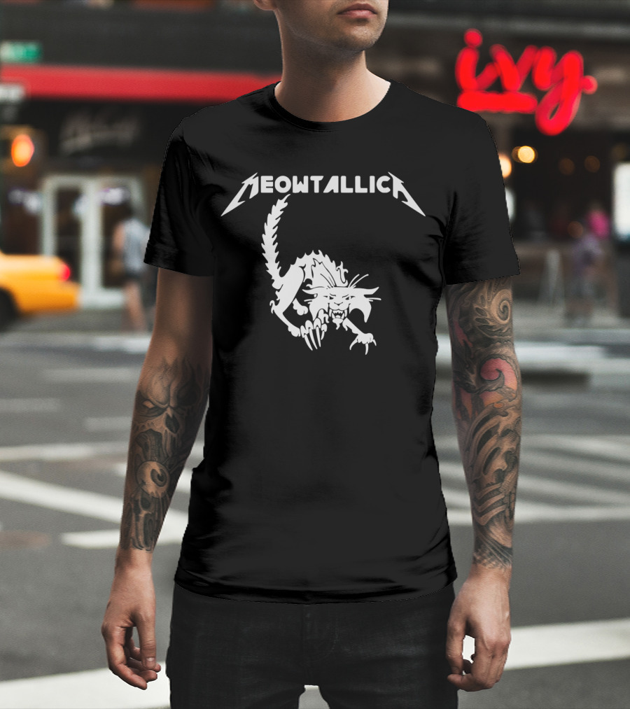 Meowtallica Heavy Metal Cat Lover Feline T-Shirt