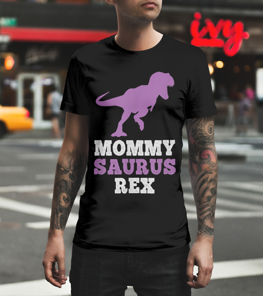 Mommysaurus Rex Purple Dinosaur Mother's Day Humor T-Shirt