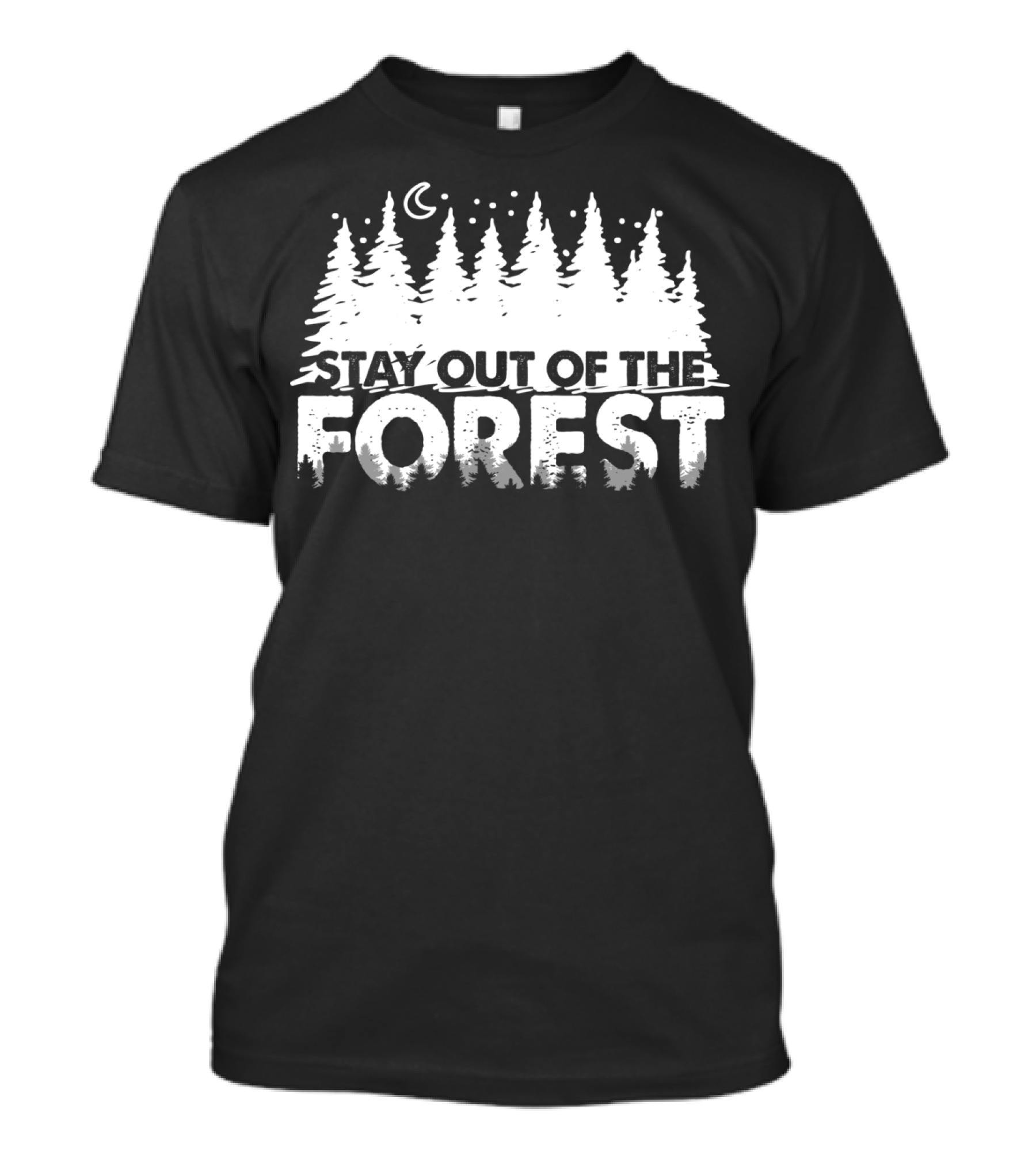 Murderino Stay Out Of The Forest True Crime Moon Trees T-Shirt