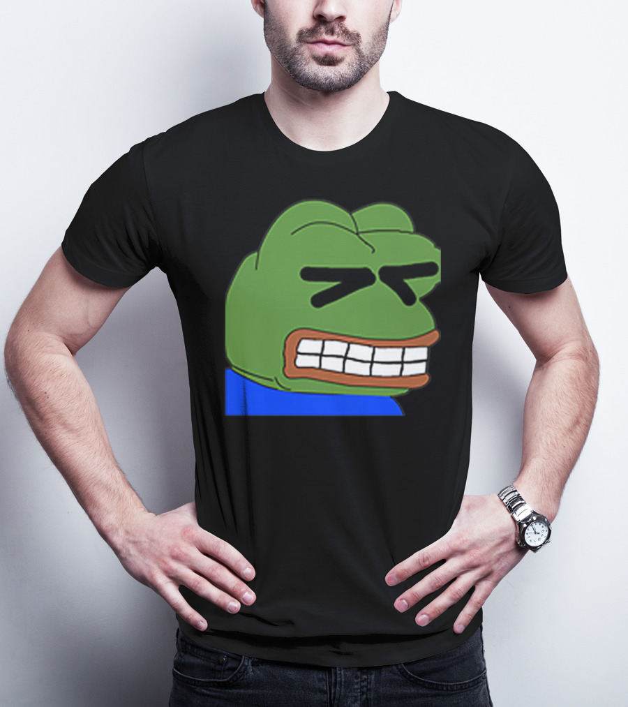 Pepepains Meme Frog Expression Emote T-Shirt
