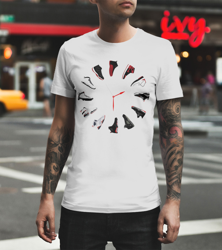 Sneaker Clock With Iconic Shoe T-Shirt